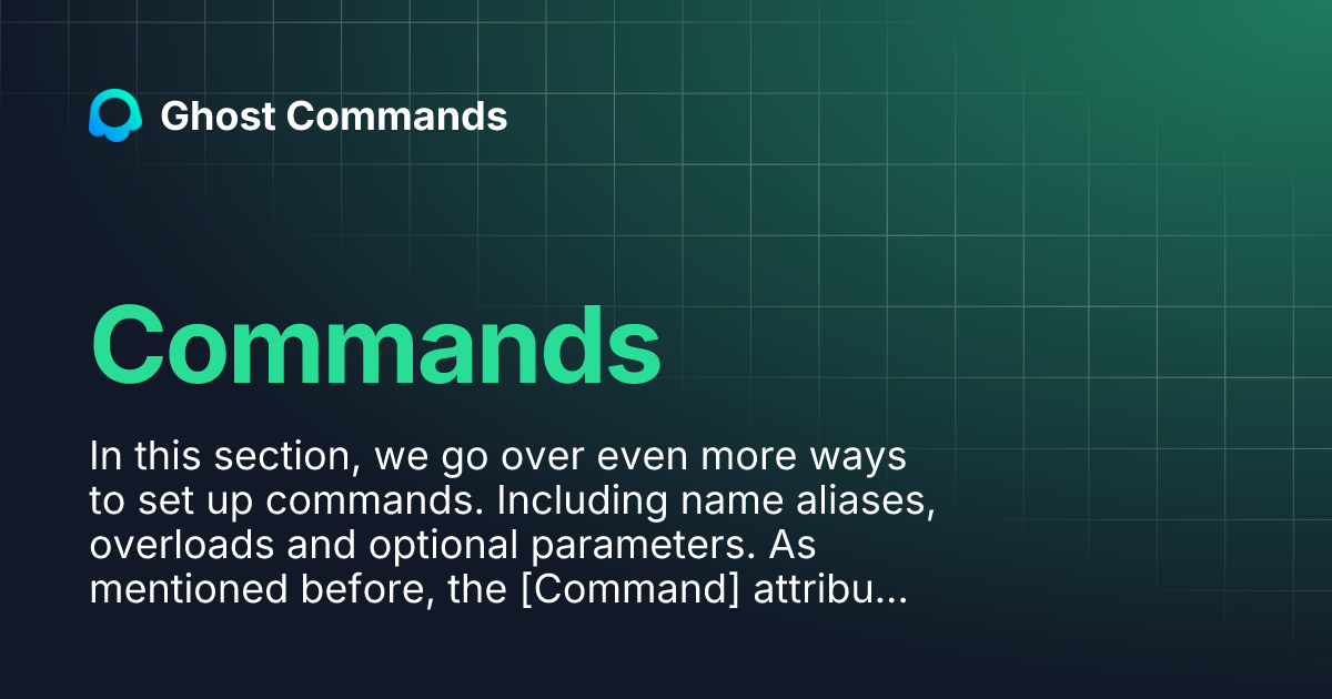 Commands | Ghost Commands